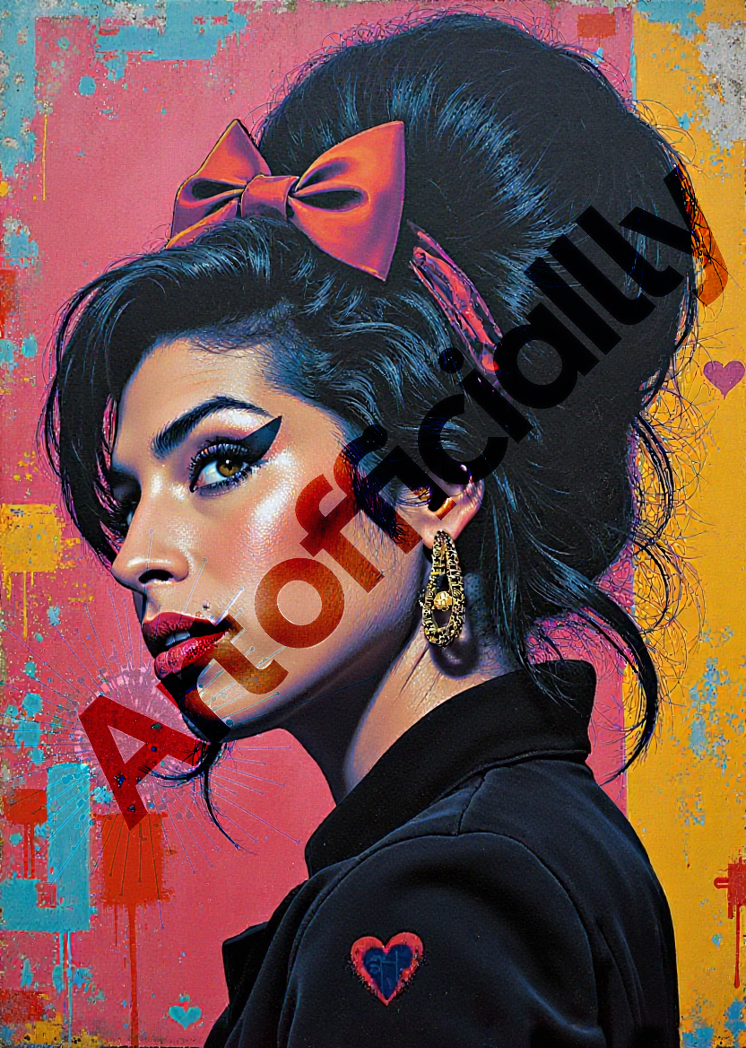 Amy Winehouse Metal Poster – Retro Pop Art Tribute - Artofficially